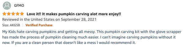 Halloween Moments: Pumpkin Glove Scraper - Pumpkin Carving Kit